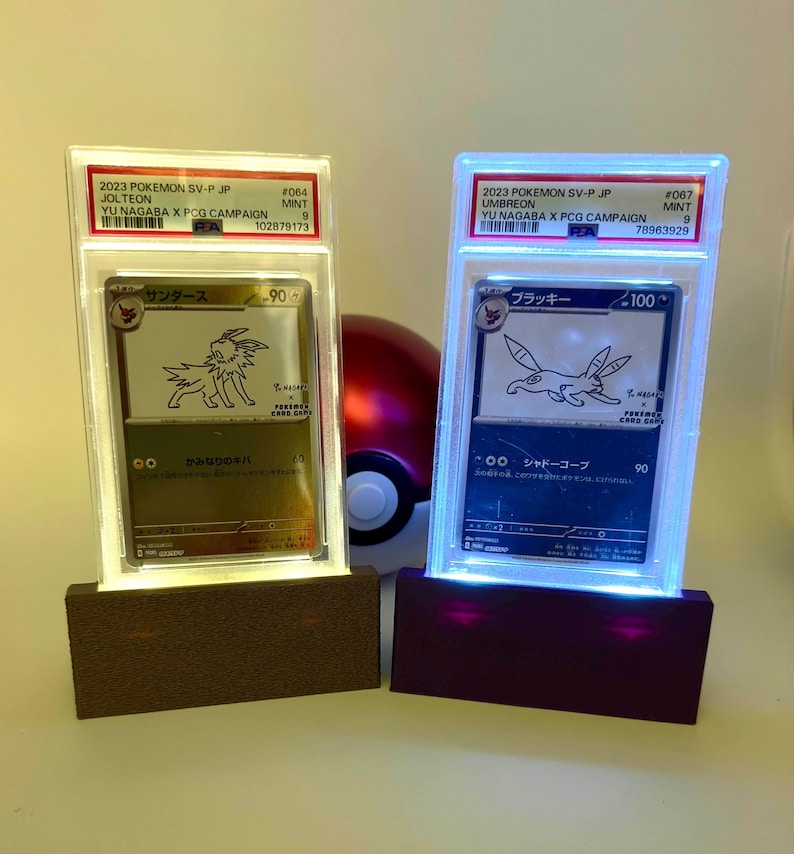 LED Pokémon Card Display With Battery – Illuminated Card Holder for PSA ...