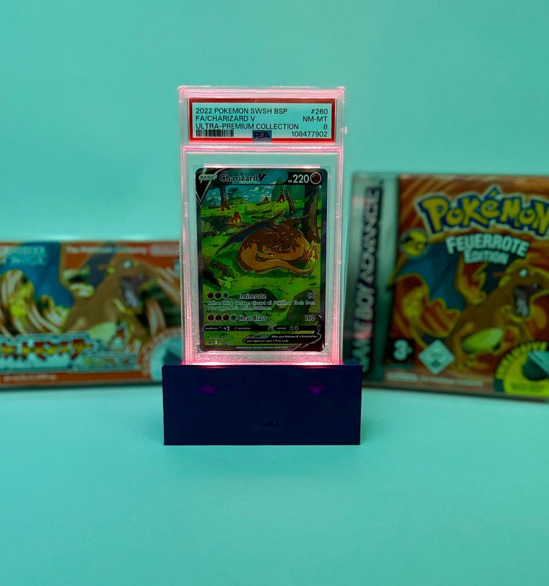 LED Pokémon Card Display With Battery – Illuminated Card Holder for PSA ...