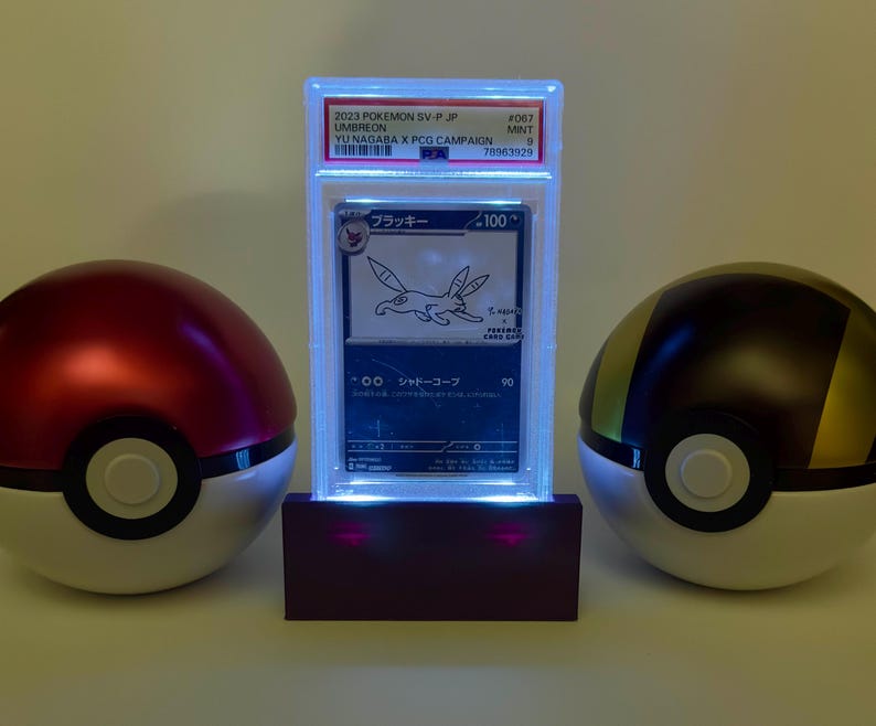 LED Pokémon Card Display With Battery – Illuminated Card Holder for PSA ...