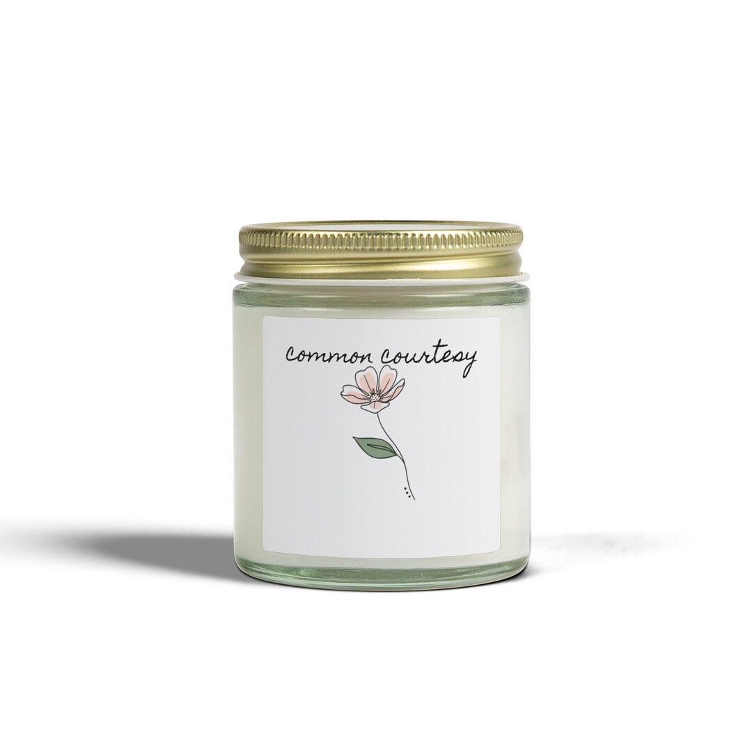 Common Courtesy Candle Cottagecore Minimal Scented Candle Handmade ...