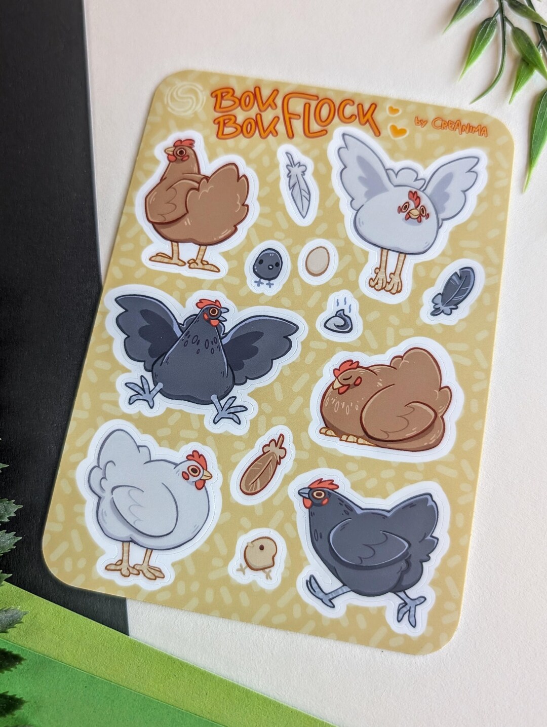 Chicken Sticker Sheet 14 X 10 Cm - 13 Chickens & Chicks Stickers - Etsy