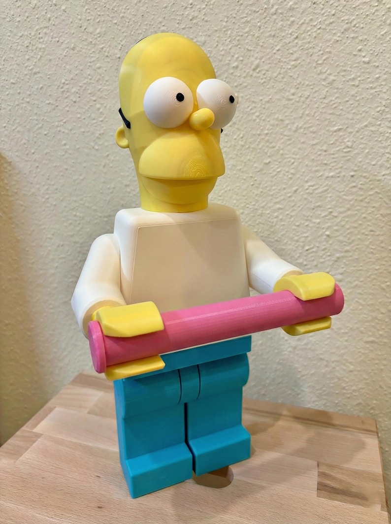 Homer Simpson Toilet Paper Holder STL, Funny Bathroom Decor, Large 40cm ...