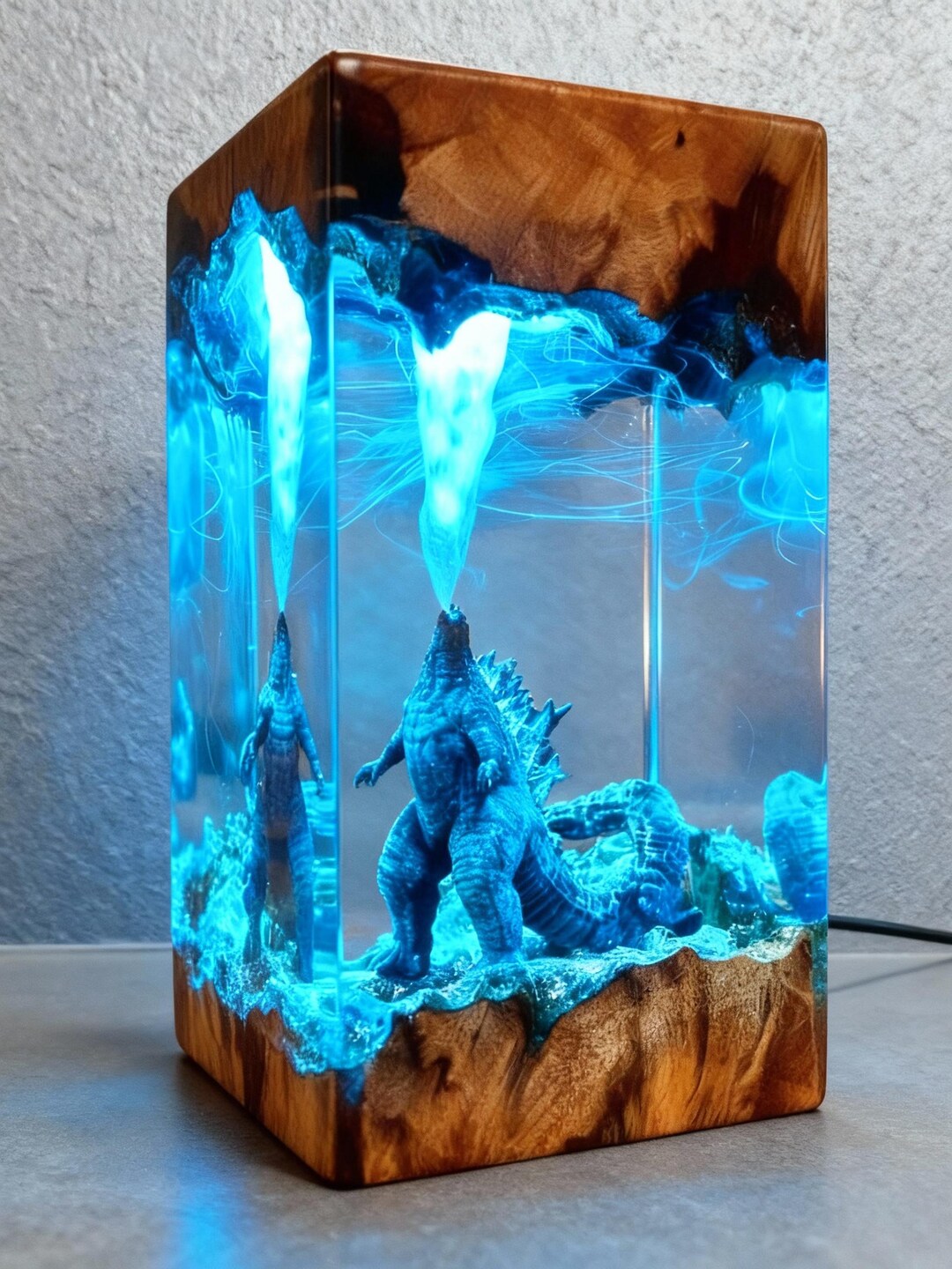 Diorama King Monster Burning Night Light Ver 2 Anime Epoxy Lamp Resin ...