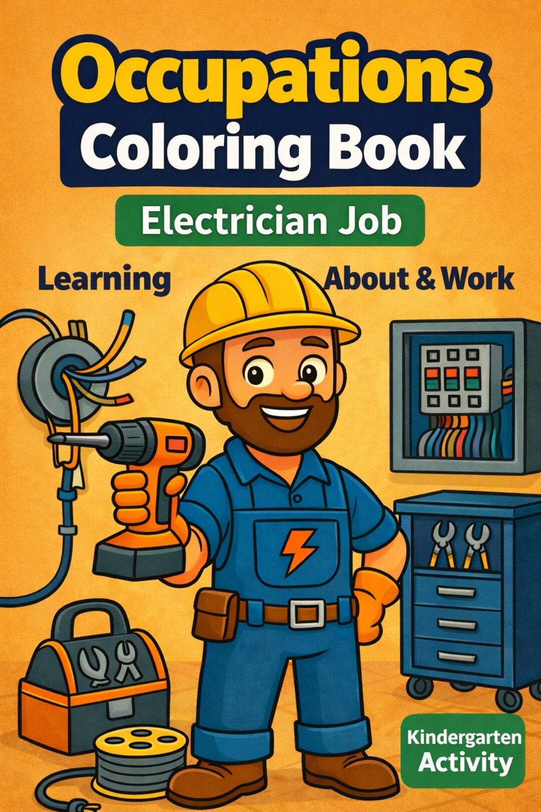 Electrician Coloring Book for Kids – Job Coloring Pages for ...