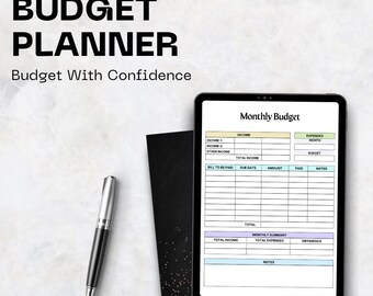 Digital Planner | Budget Planner | Monthly Planner | Printable Planner ...
