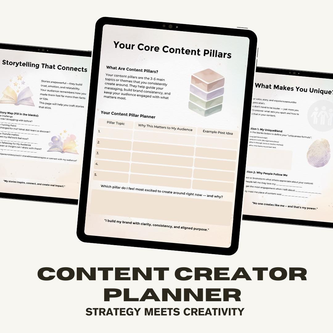 Digital Content Planner | Social Media & Creator Organizer - Etsy