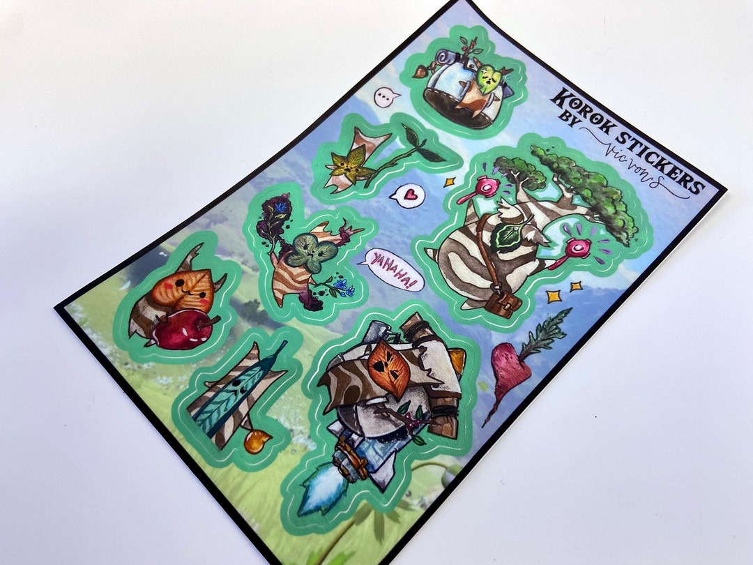 Korok Sticker Sheet // Zelda Fanart // Totk - Etsy