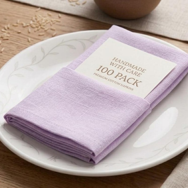 Cotton Napkins Lilac - Etsy UK