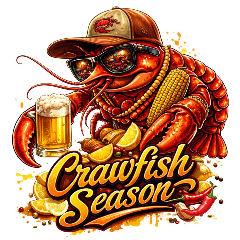 Crawfish Season Preppy PNG, Crawfish Art (digital Download) - Etsy