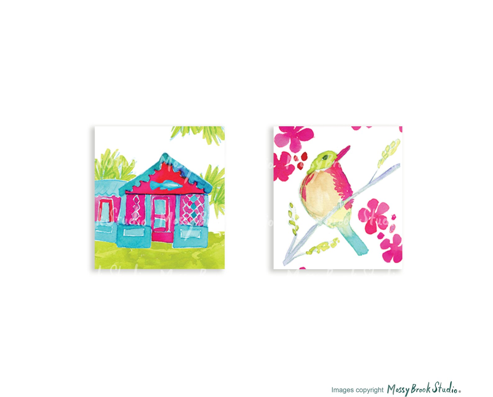Paradise Lovebirds Printable Scrabble Tile Images/ Tropical/ - Etsy