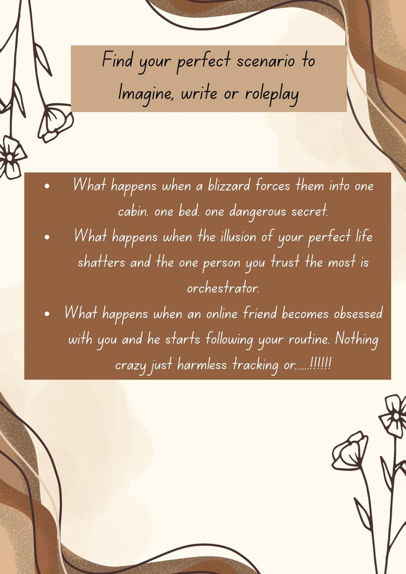 Dark Romance Scenario Prompts | Mature Scenario Writing Ideas ...