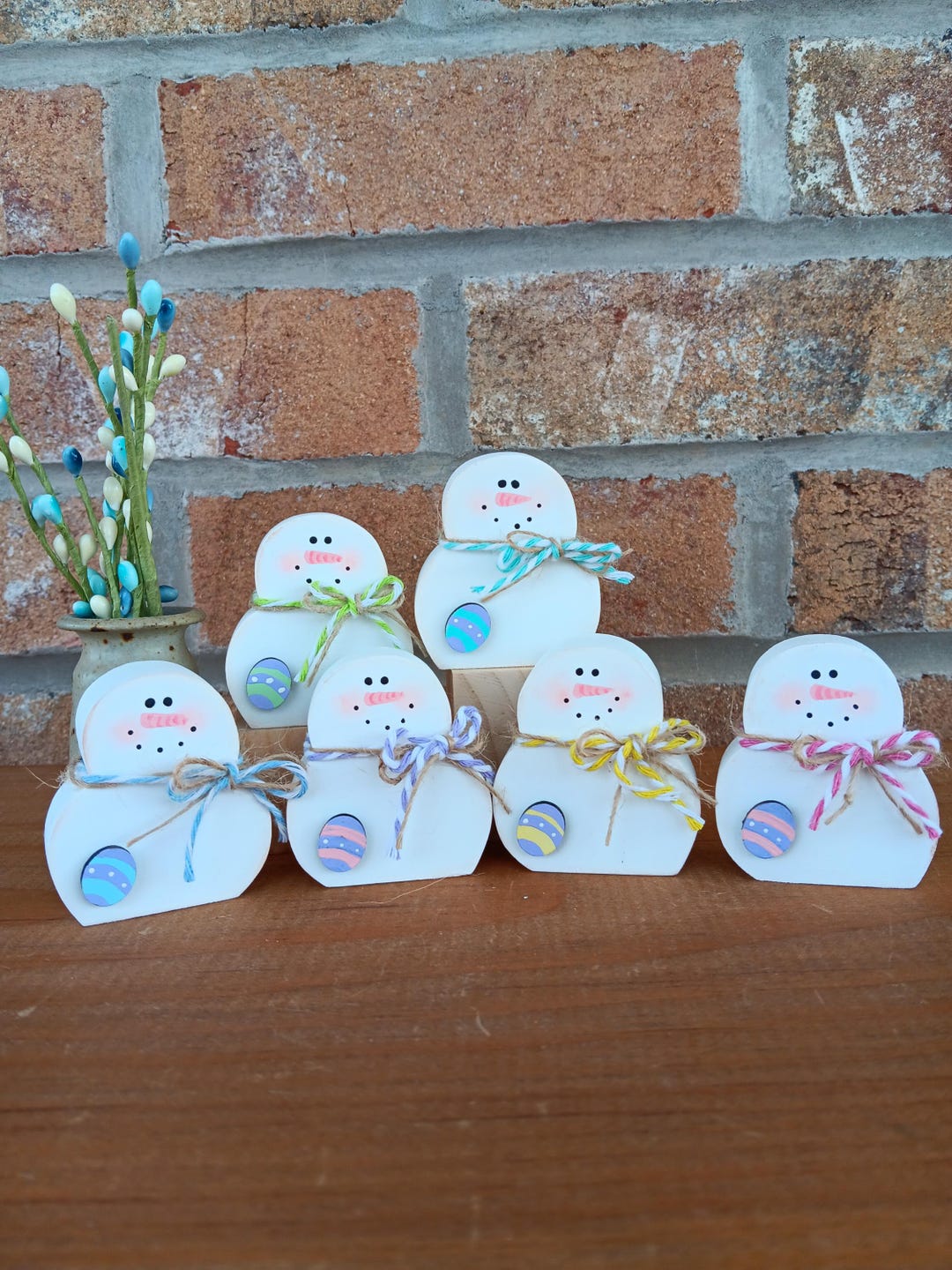 Mini Easter Snowman, Spring Snowman, Tier Tray Decor, Easter Decor ...