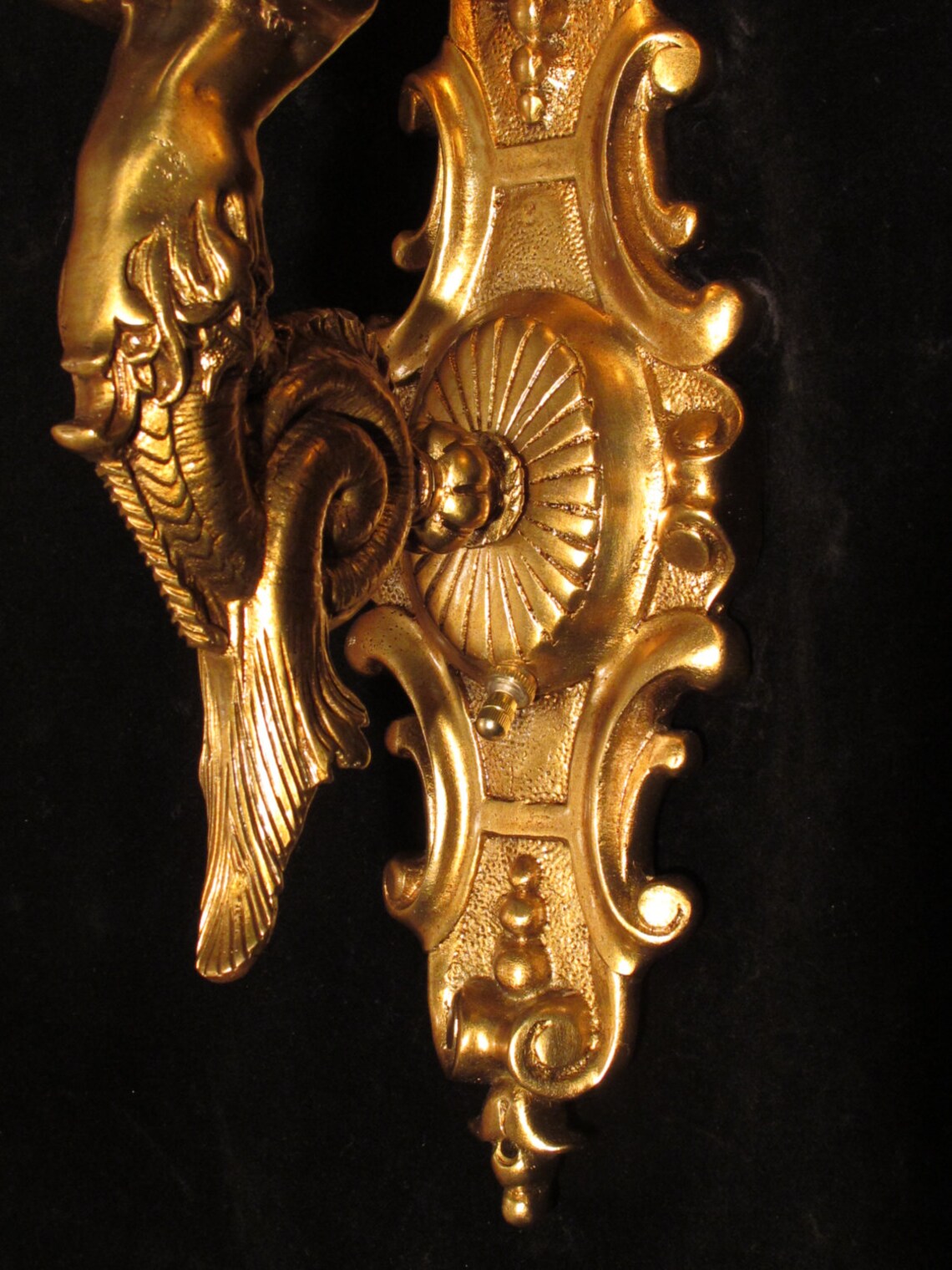 French Style Bronze Wall Sconces With Mermaid Sculptures, Pair - Etsy