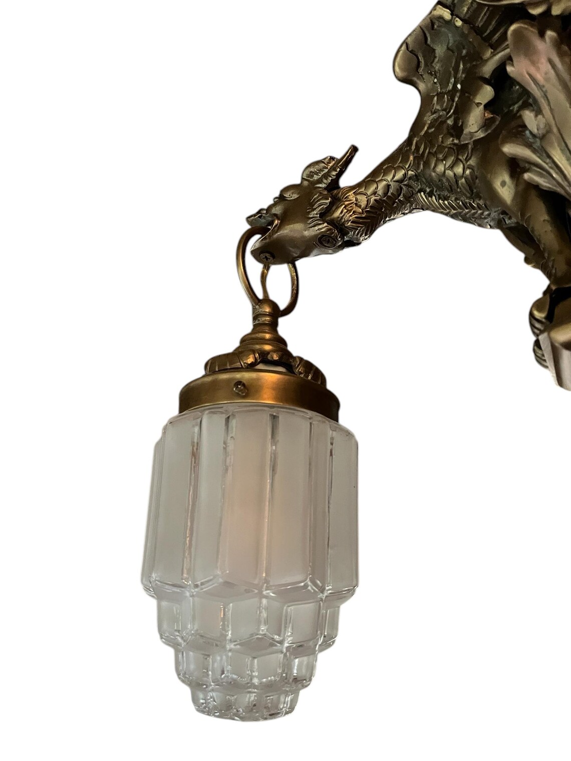 Art Deco Style Chandelier Light Fixture Gargoyles Bronze Gargoyle - Etsy
