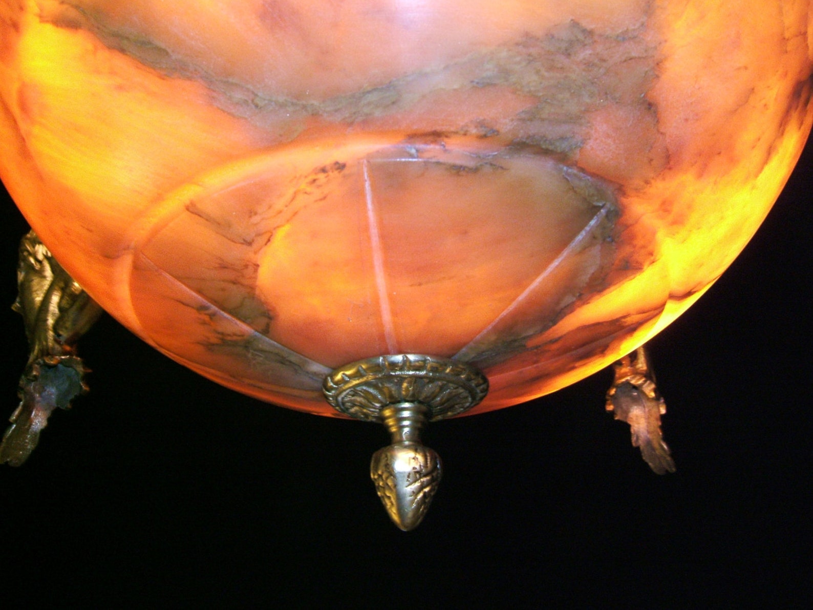 Chandelier Solid Bronze Real Alabaster With Mermaid Sculptures by ...