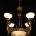Large Art Deco Bronze & Alabaster Chandelier With Mermaid Sculptures by ...