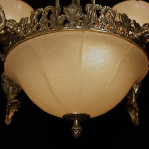 Chandelier Polished Bronze Alabaster Mermaid Sculptures Spain Alabaster ...