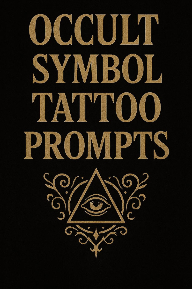 Occult Symbol & Sigil Tattoo Prompts for AI • Dark Magic Tattoo Designs ...