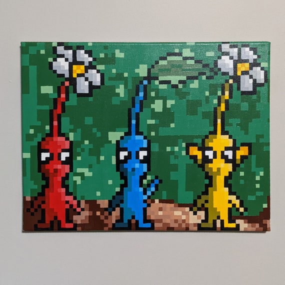 Pikmin Painting | Etsy