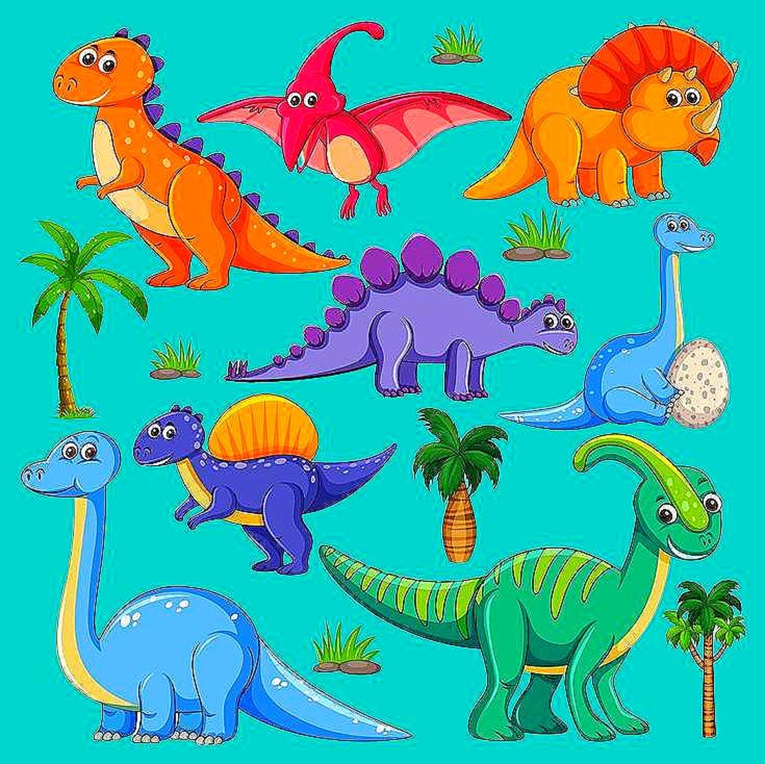 Cartoon Dinosaur Machine Embroidery Designs - Etsy