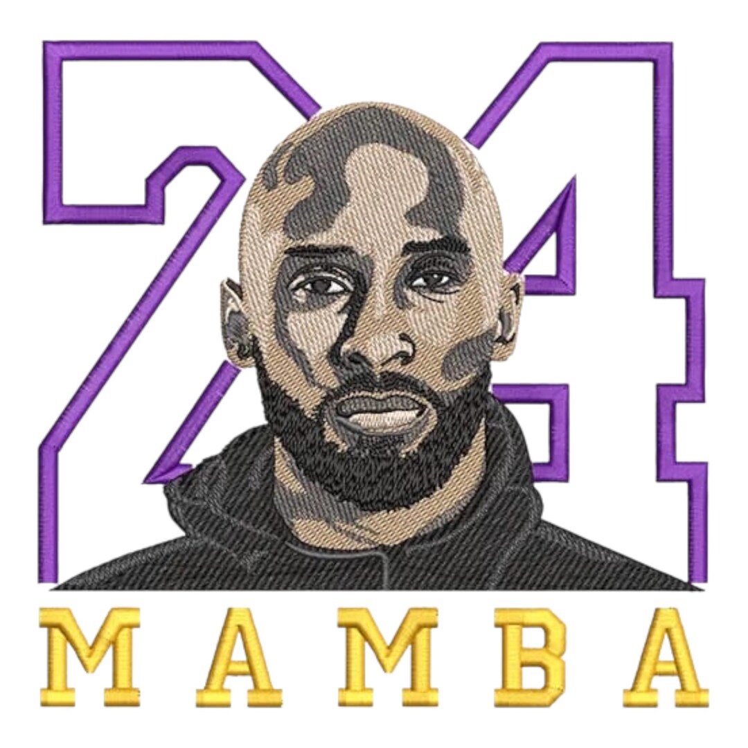 Kobe Inspired Mamba 24 Embroidery Design | Basketball Fan Stitch ...