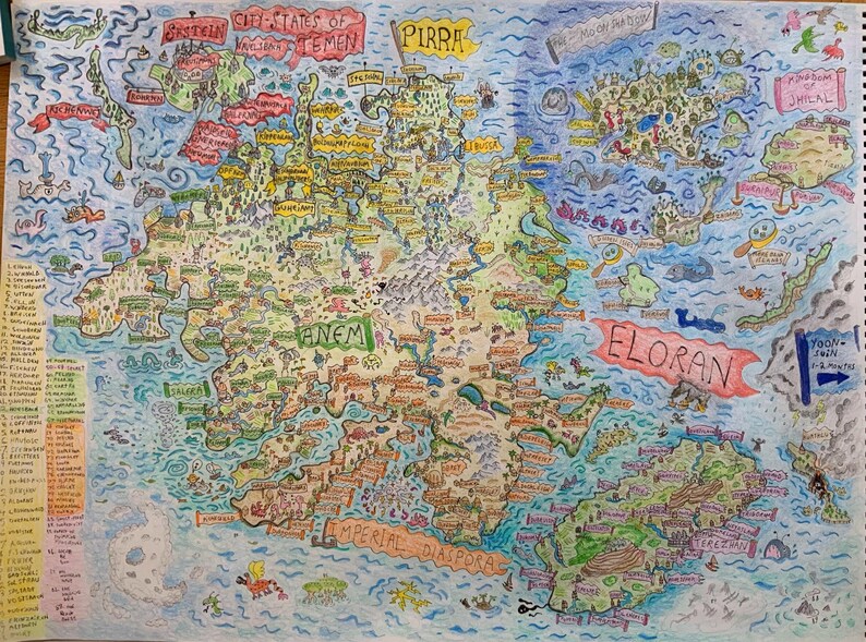 Custom Handmade Fantasy Maps - Etsy