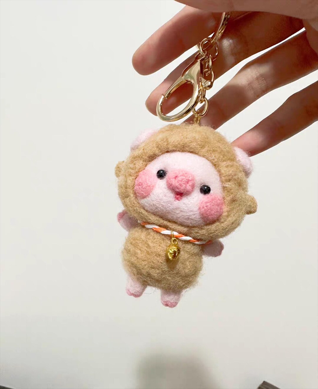 Handmae Crab Pig Wool Needle Felted Figurine, Lamb Pig Wool Figurine ...