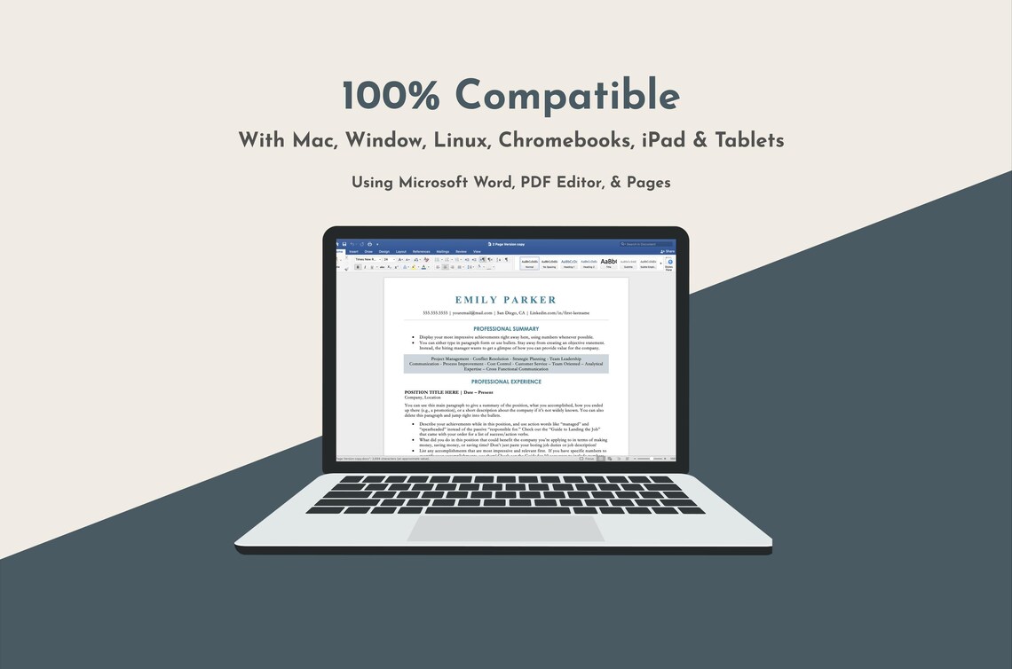 Resume Template Design: High ATS Scored Resume Design Template to Help ...