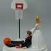 BASKETBALL With Goal Bride and Groom Wedding Cake Topper Funny Sport ...