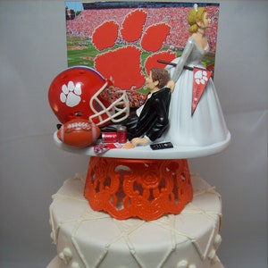 College Football CLEMSON Helmet Funny Wedding Cake Topper - Etsy