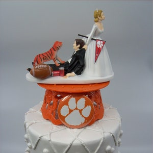 College Football CLEMSON Funny Wedding Cake Topper Sports Groom's Cake ...