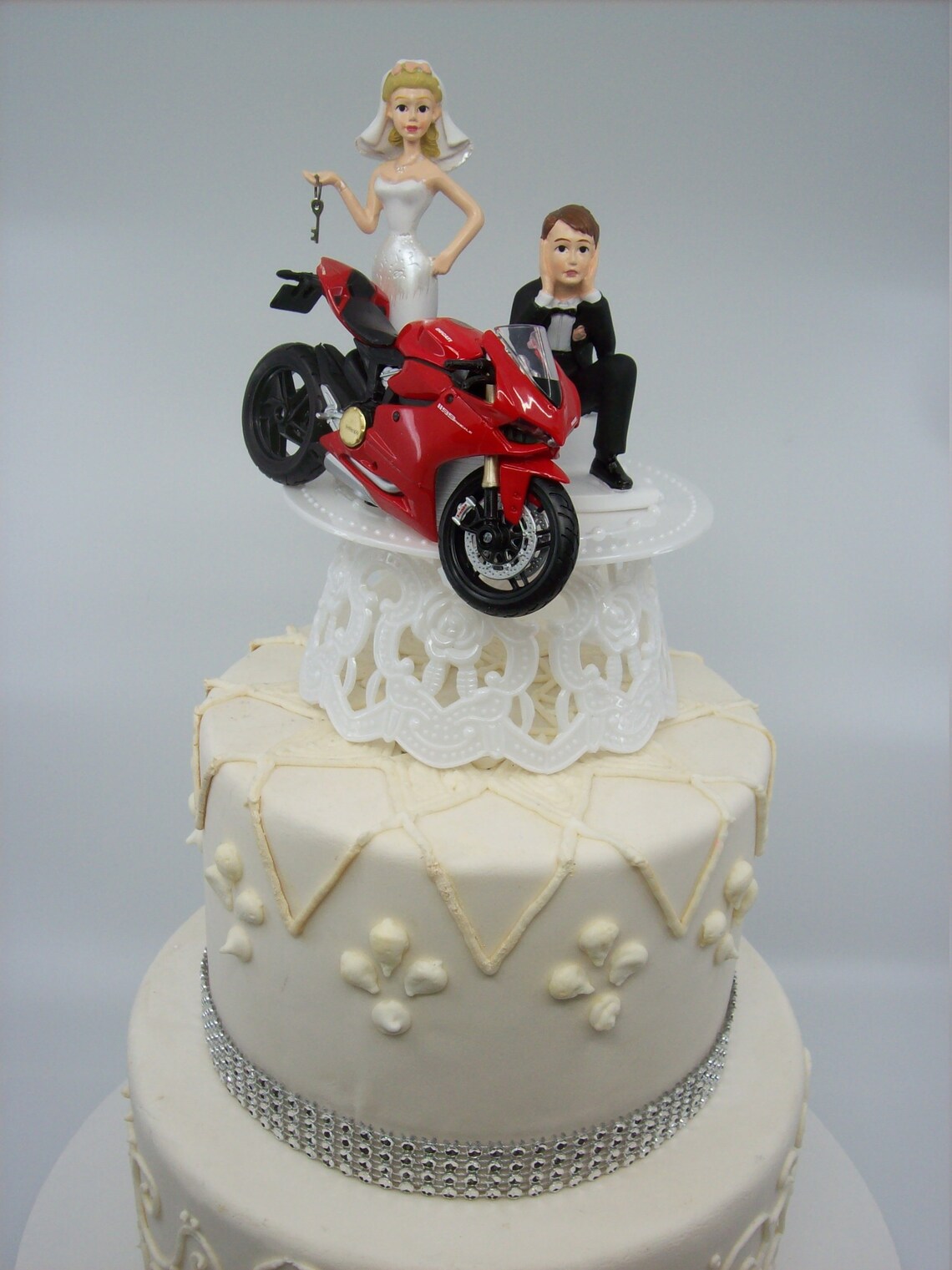 MOTORCYCLE DUCATI 1199 Red Racing Bike Wedding Cake Topper - Etsy