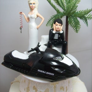 MOTORCYCLE DUCATI 1199 Red Racing Bike Wedding Cake Topper Funny Sport ...