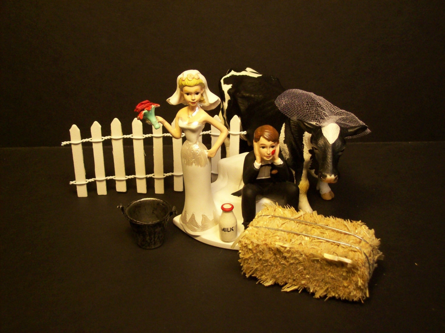 Marry the COW or Marry Me Bride & Groom Milk Man Wedding Cake - Etsy ...