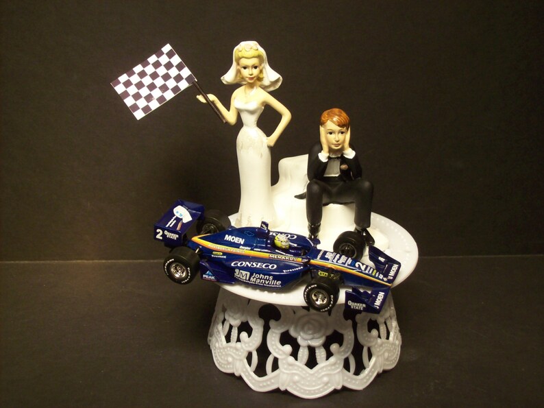 FORMULA ONE Die Cast Racing Flag Bride and Groom Wedding Cake - Etsy