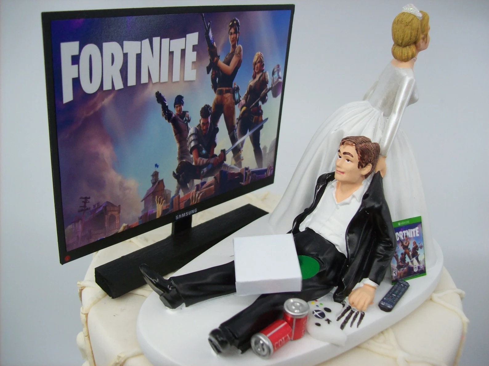 GAMER Funny Wedding Cake Topper LOL Video Game Gaming Junkie - Etsy