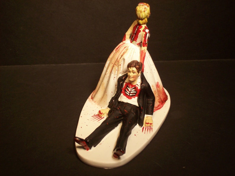 Halloween SALE Zombies Bride and Groom Funny Wedding Cake - Etsy