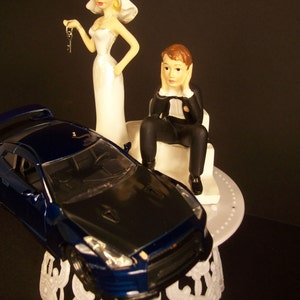 Got the Key - Funny Wedding CAKE TOPPER W/ Blue 2009 Nissan Gt-r ...