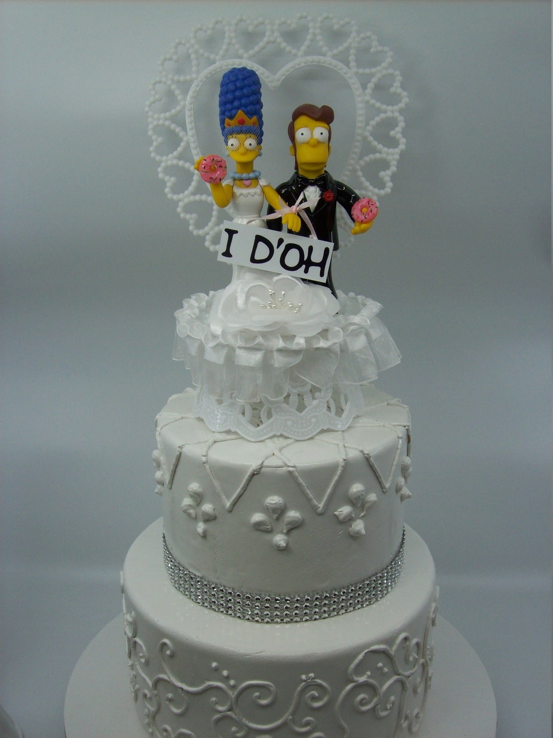 The Simpsons Bride and Groom I D' OH or Your Sign Funny Wedding Cake ...