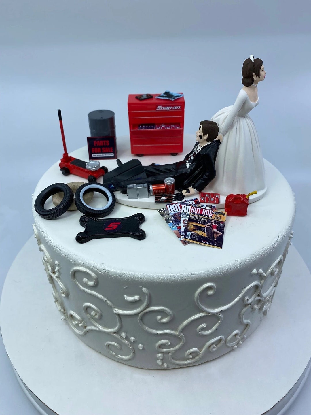 Funny Wedding Cake Topper for Mechanics AUTO MECHANIC Awesome - Etsy