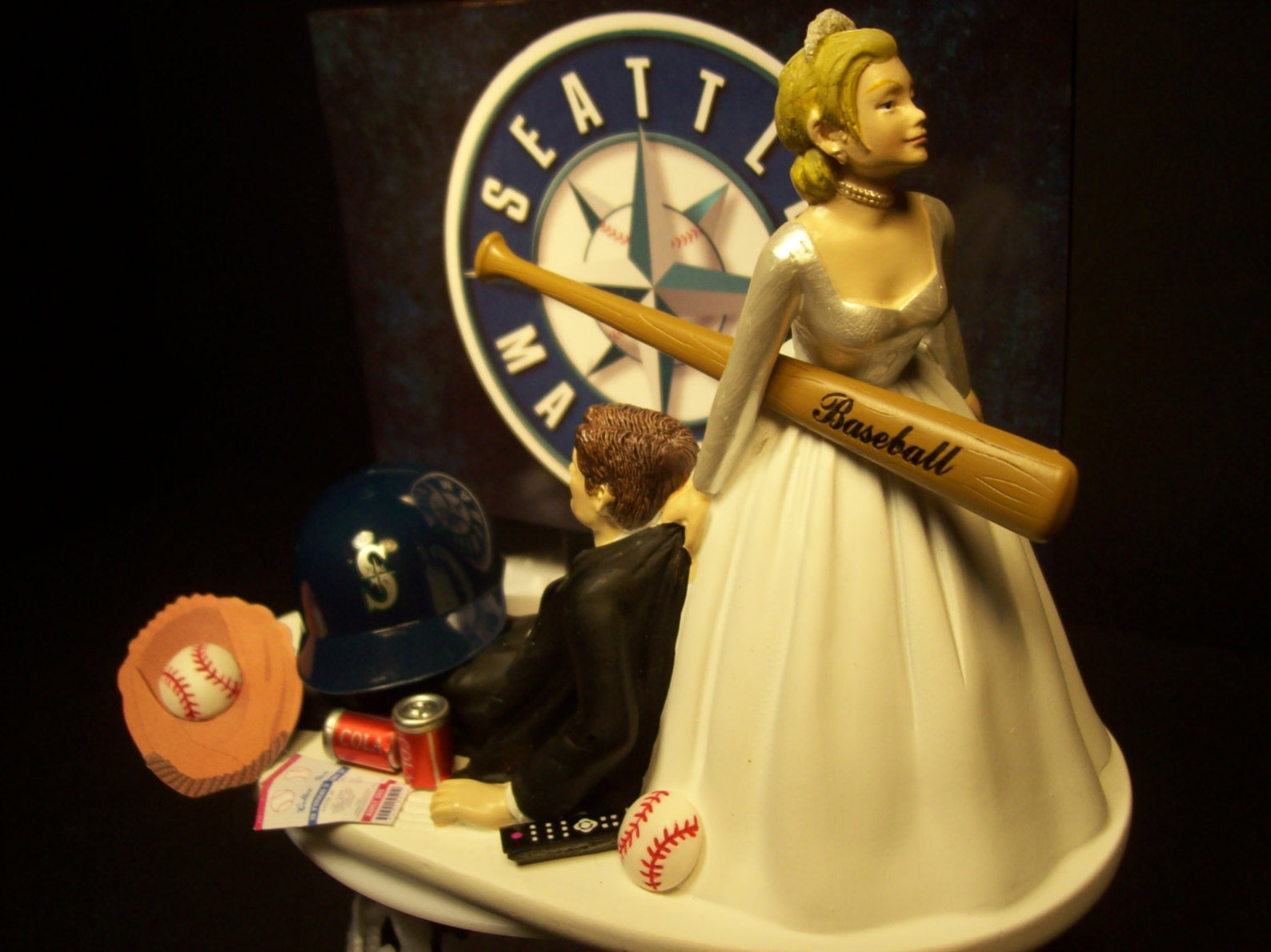 SEATTLE MARINERS Baseball (or Your Team) Bride and Groom Funny Wedding ...