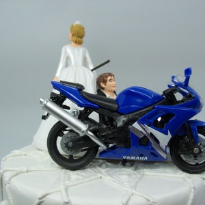 Motorcycle Blue YAMAHA (or Pick Your Bike) Racing Street Bike Bride and ...