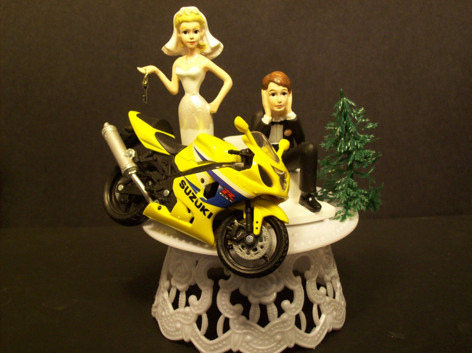 Motorcycle SUZUKI R GSX or Custom to Your Bike Bride and Groom Funny ...