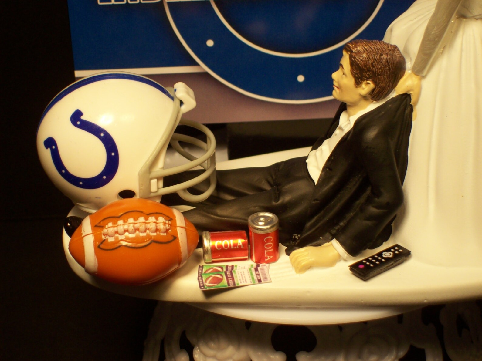 FOOTBALL INDIANAPOLIS COLTS or Your Team Bride and Groom Funny Wedding ...