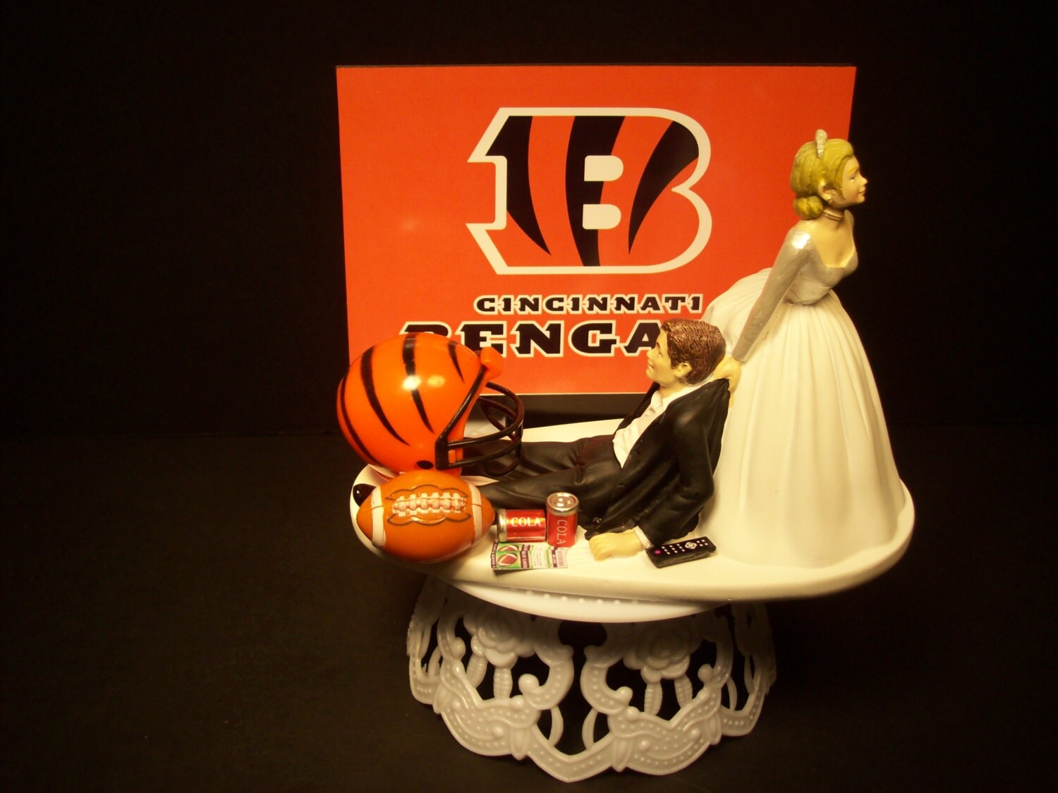 FOOTBALL CINCINNATI BENGALS or Your Team Bride and Groom Funny Wedding ...