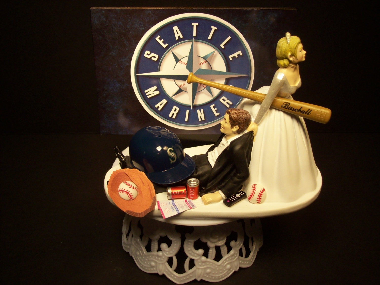 SEATTLE MARINERS Baseball (or Your Team) Bride and Groom Funny Wedding ...