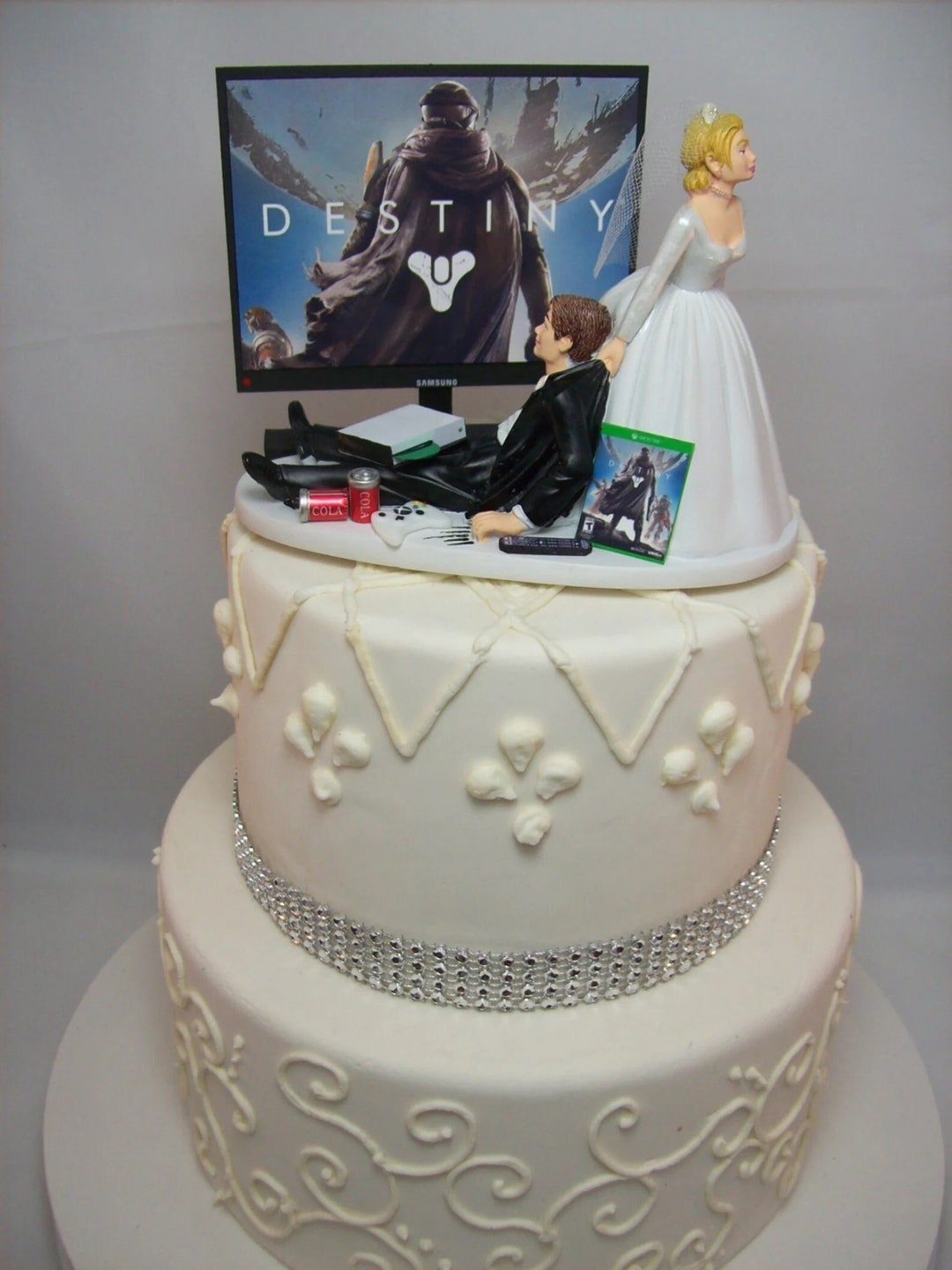 GAMER Funny Wedding Cake Topper Video Game Gaming Junkie Addict ...