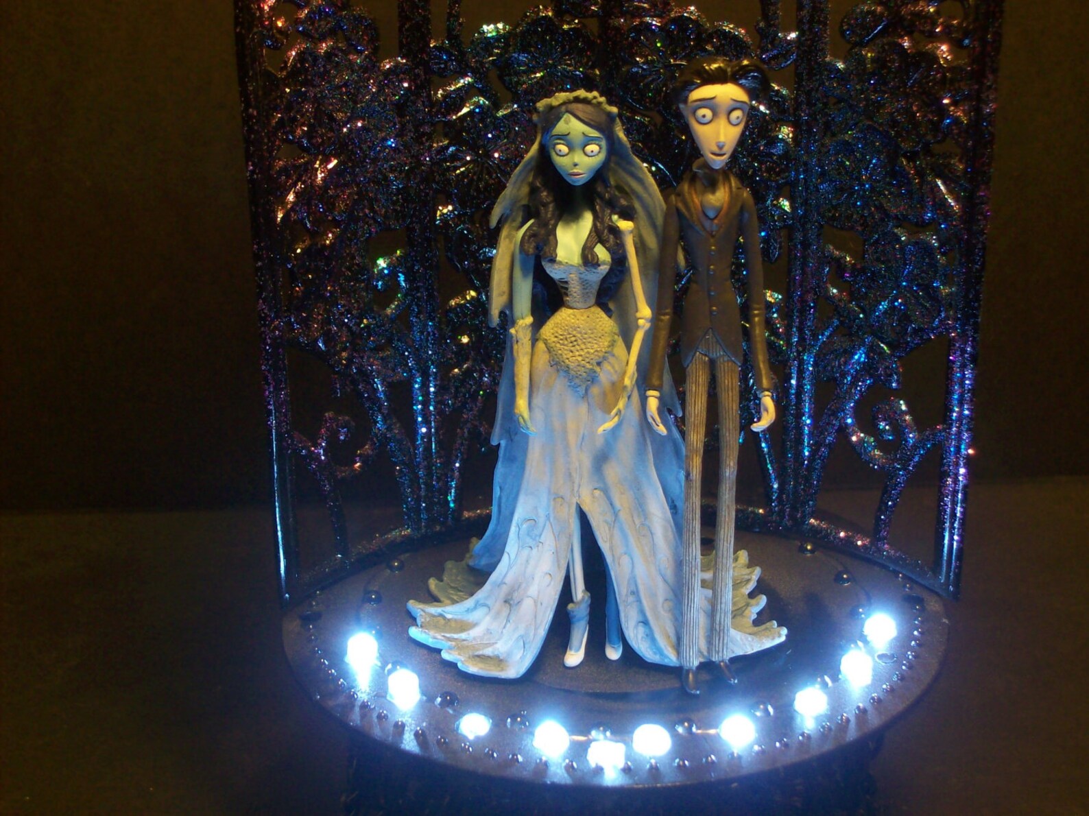 Corpse Bride & Victor Wedding Cake Topper White GOTHIC LIGHTS - Etsy