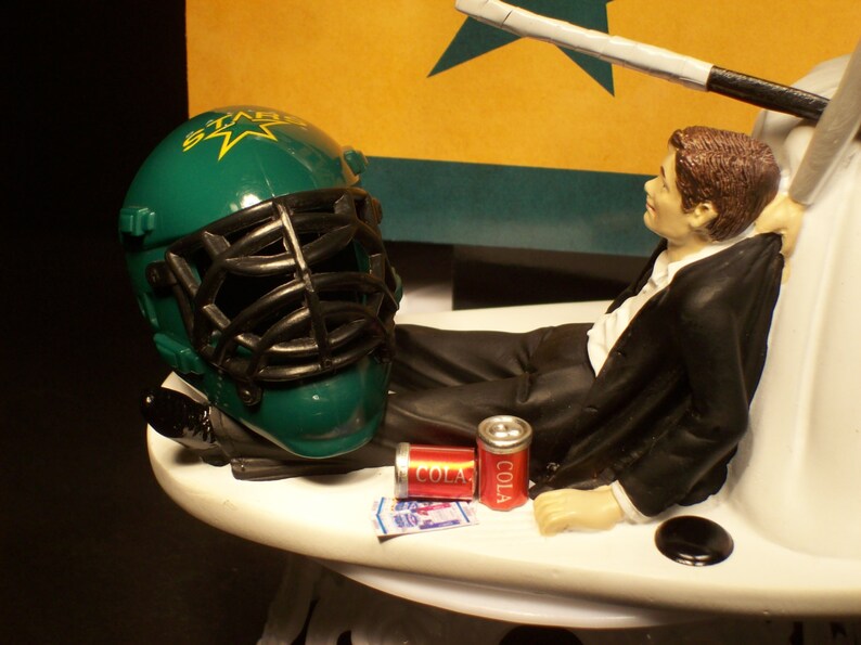 Hockey Sports Team DALLAS STARS Bride and Groom Wedding Cake - Etsy