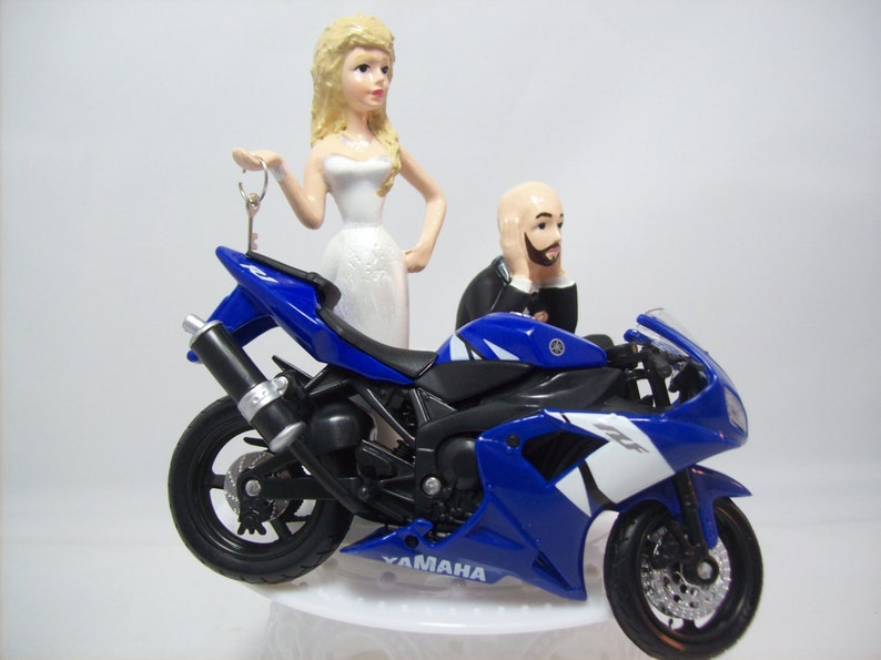Got the Key Yamaha R1 Bride and Groom Wedding Cake Topper - Etsy